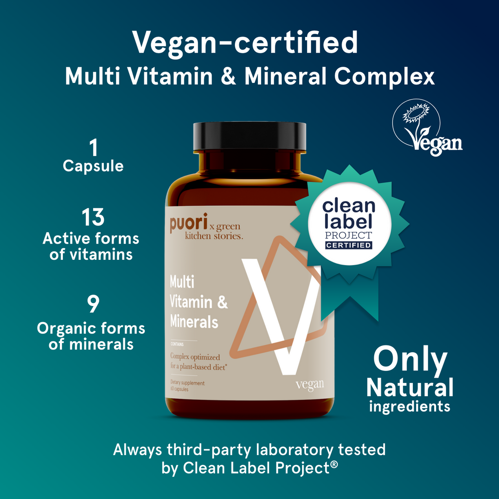 Puori V - Multivitamin & minerals| Vegan certified