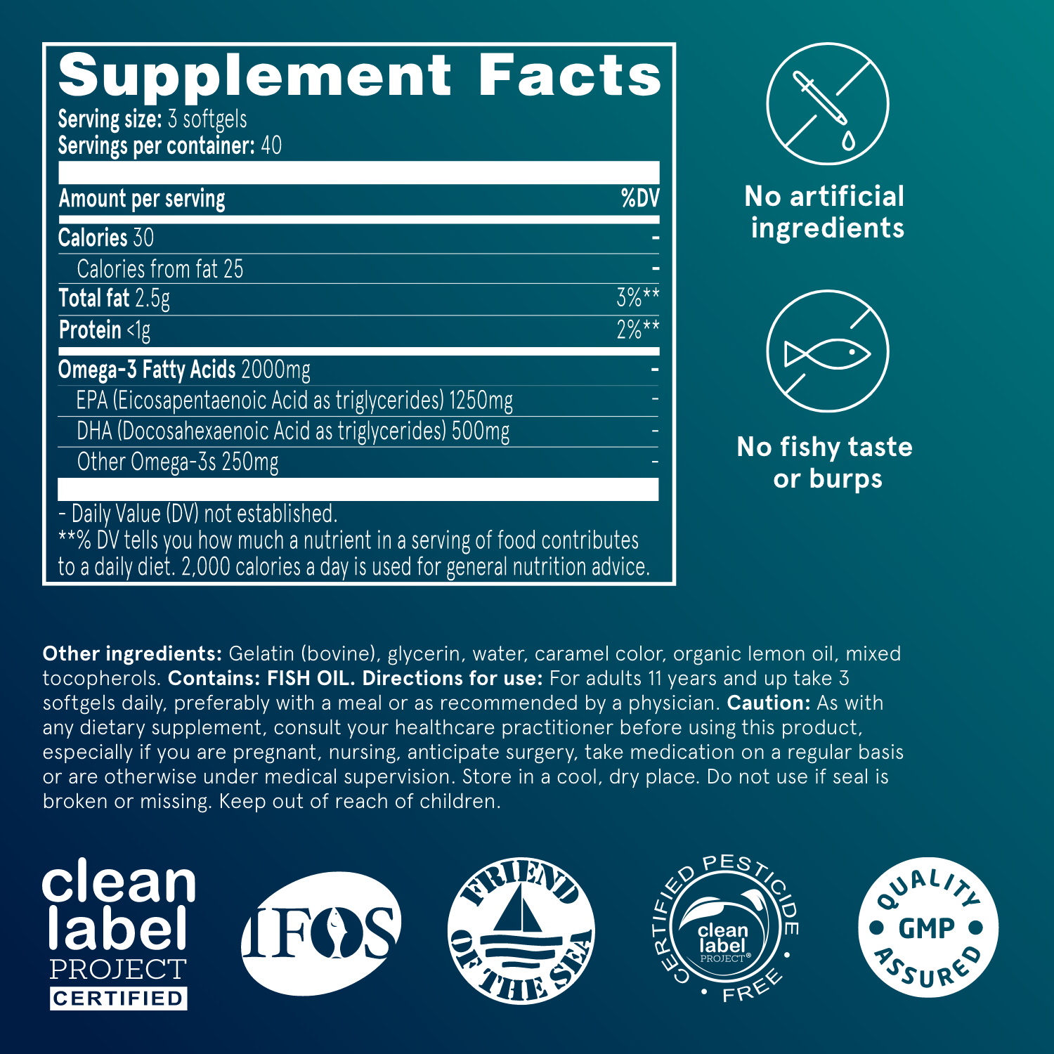 Puori O3 - Omega 3 - Ultra pure fish oil capsules